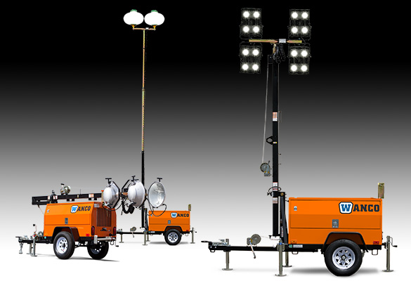 Diesel Laydown Light Towers - Wanco Inc.